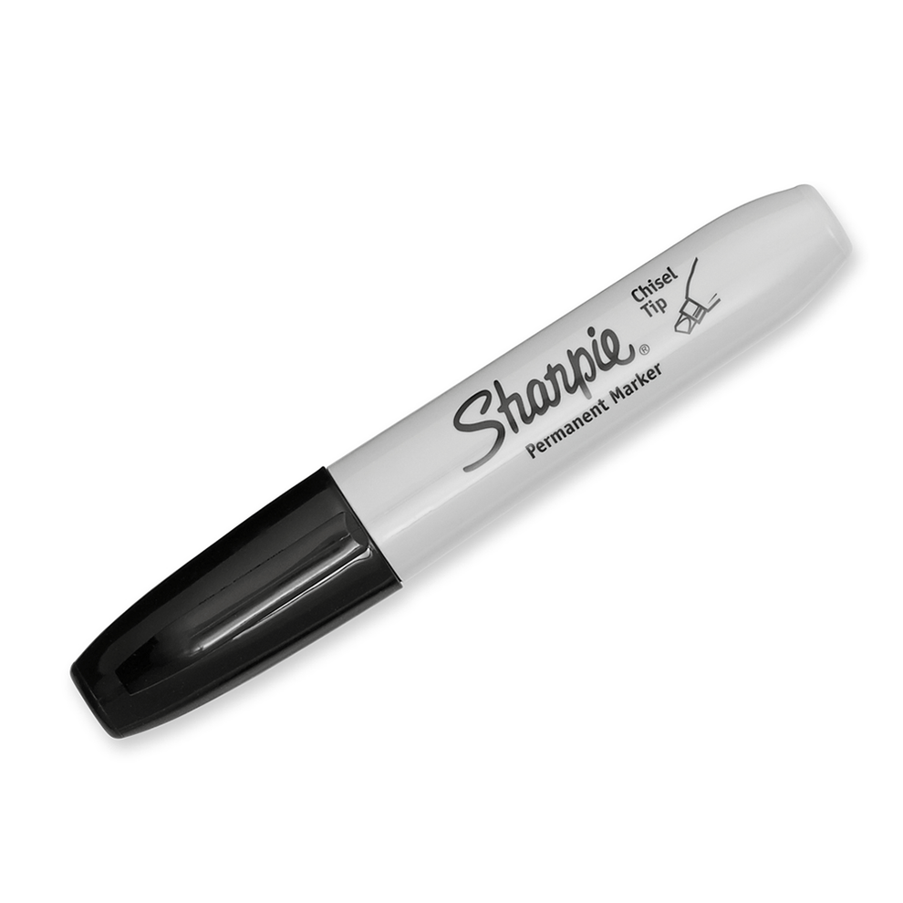 Marcador Permanente Sharpie Punta Biselada Negro – Marangunic