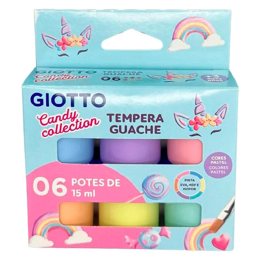Témpera Guache Giotto 6 Colores Pasteles 15ml Candy Collection – Marangunic